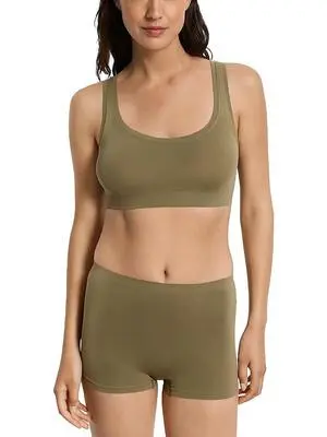 Hanro Touch Feeling Bralette - Covert Green