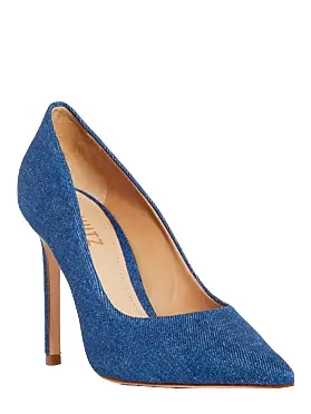 Schutz Lou Pointed Toe High Heel Pumps Blue