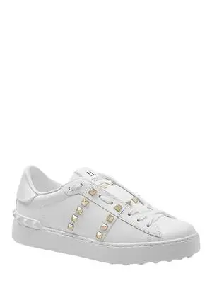 Valentino Garavani Valentino Garavani Rockstud Low Top Sneakers White/gold Studs