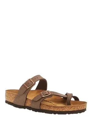 BIRKENSTOCK Mayari Buckled Slide Sandals - Brown