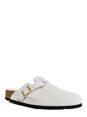 BIRKENSTOCK Boston Shearling Clogs - Antique White