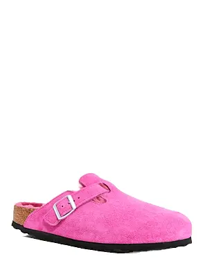 BIRKENSTOCK Birkenstock Boston Shearling Clogs Fuchsia Tulip