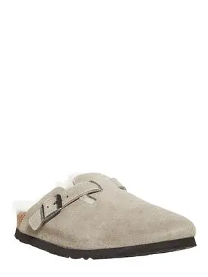 BIRKENSTOCK Boston Shearling Clogs Gray