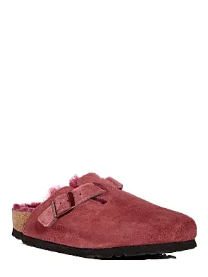 BIRKENSTOCK Birkenstock Boston Shearling Clogs Red