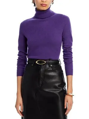 Bloomingdale'S Cashmere Turtleneck Sweater Blackberry