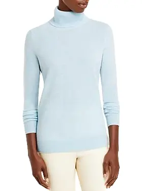Bloomingdale'S Cashmere Turtleneck Sweater Bright Sky