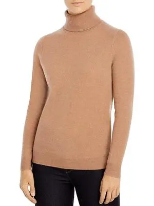 Bloomingdale'S Cashmere Turtleneck Sweater Camel