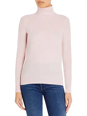 Bloomingdale'S Cashmere Turtleneck Sweater Cloud Rose