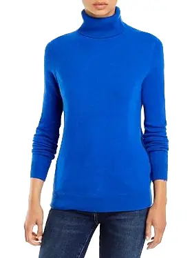 Bloomingdale'S Cashmere Turtleneck Sweater Cobalt