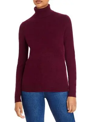Bloomingdale'S Cashmere Turtleneck Sweater - Heather Burgundy
