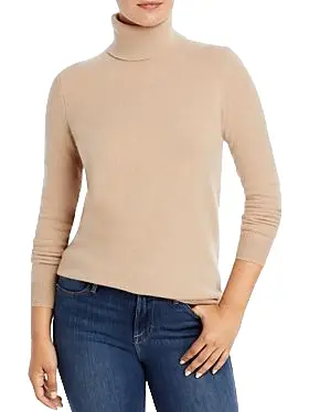 Bloomingdale'S Cashmere Turtleneck Sweater Honey