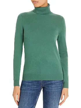 Bloomingdale'S Cashmere Turtleneck Sweater Light Olive
