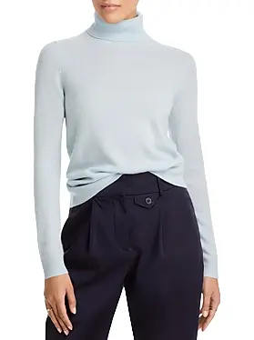 Bloomingdale'S Cashmere Turtleneck Sweater Mist