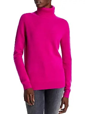Bloomingdale'S Cashmere Turtleneck Sweater Mulberry