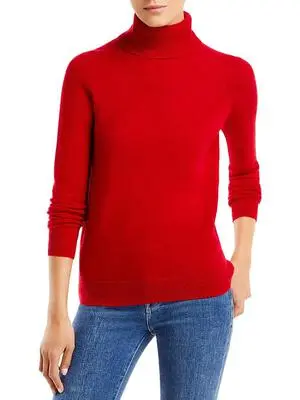 Bloomingdale'S Cashmere Turtleneck Sweater Scarlet
