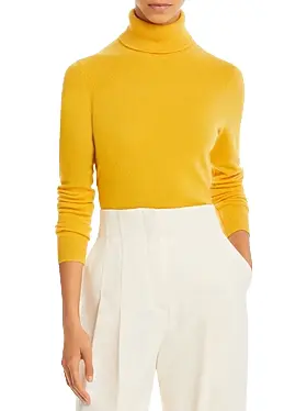 Bloomingdale'S Cashmere Turtleneck Sweater Sunshine