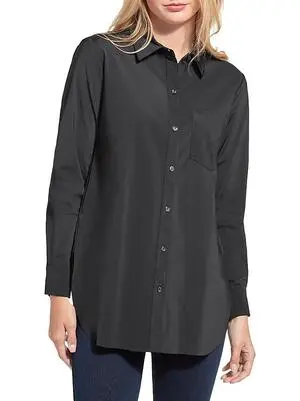 Lyssé Schiffer Long Sleeve Button Down Top - Black