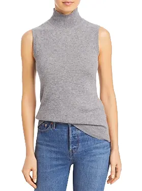 Bloomingdale'S C By Bloomingdale's Exclusive Sleeveless Cashmere Sweater Medium Gray
