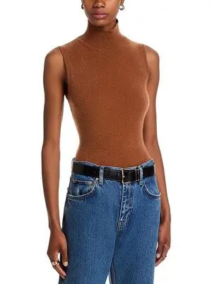 Bloomingdale'S C By Bloomingdale's Sleeveless Cashmere Sweater Nutmeg