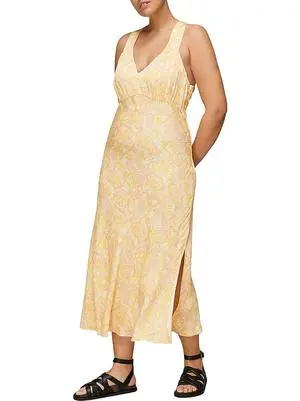 Whistles Safari Print Midi Dress - Yellow Multi