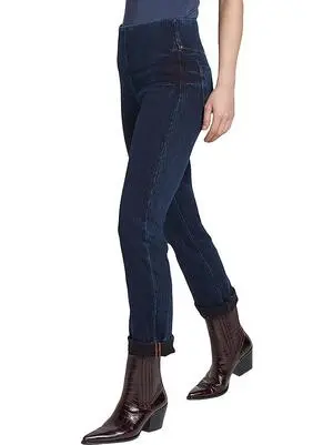 Lyssé Boyfriend Denim Leggings - Indigo