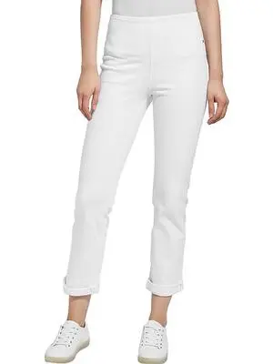 Lyssé Boyfriend Denim Leggings - White