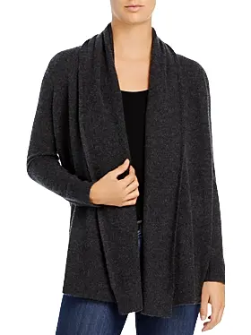 Bloomingdale'S Cashmere Open-Front Cardigan Dark Gray