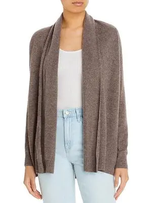 Bloomingdale'S Cashmere Open-Front Cardigan Heather Rye