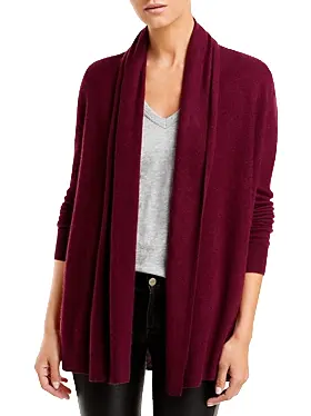 Bloomingdale'S Cashmere Open-Front Cardigan Wine