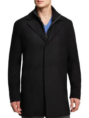 Cole Haan Melton Classic Topper Coat - Black