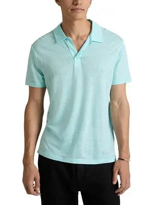 Vilebrequin Regular Fit Short Sleeve Linen Polo Shirt - Oxygene