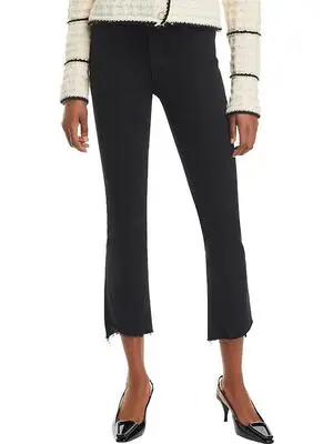 MOTHER MOTHER The Insider High Rise Crop Step Fray Bootcut Jeans Not Guilty