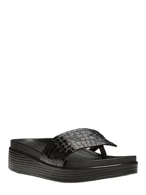 DONALD PLINER Fifi Platform Wedge Sandals - Black