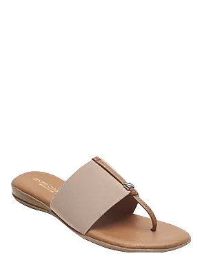 Andre Assous Thong Sandals Ecru