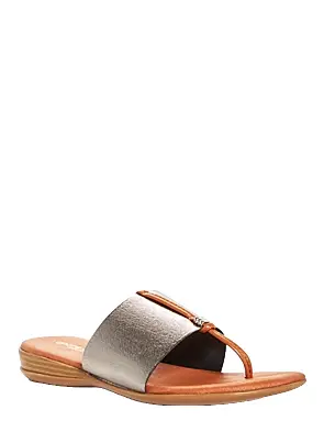 Andre Assous Thong Sandals Pewter