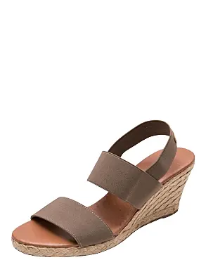 Andre Assous Andre Assous Allison Strappy Espadrille Wedge Sandals Taupe