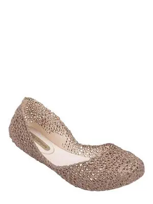 Melissa Camppap Vii Slip On Flats Beige/glitter