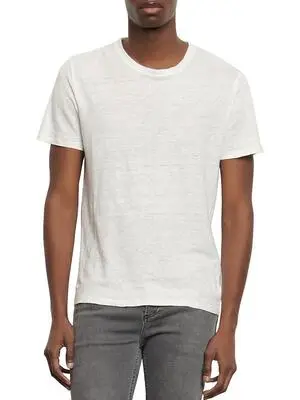 Sandro Clash Linen Tee White