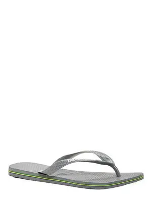 Havaianas Brazil Flip Flop Sandals - Steel Grey