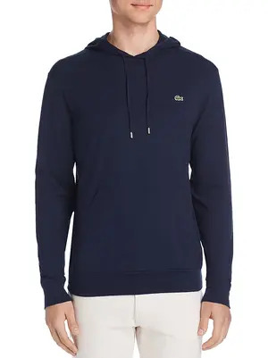 Lacoste Long-Sleeve Hooded Tee Navy