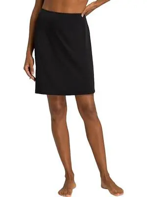 Hanro Satin Deluxe Slip Skirt - Black