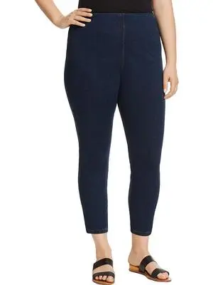 Lyssé Toothpick Crop Denim Leggings - Indigo