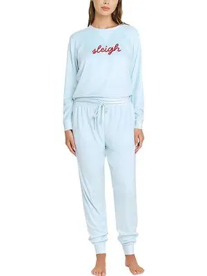 Hanro Simply Cozy Long Sleeve Pajama Set - Frosty