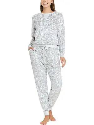 Honeydew Intimates Cotton Deluxe Drawstring Lounge Pants - Snow Leopard