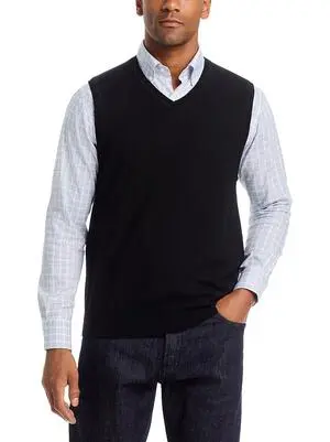 Bloomingdale'S Merino Wool V-neck Vest - Black