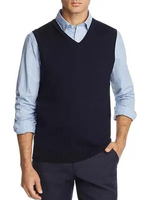 Bloomingdale'S Merino Wool V-neck Vest - Navy