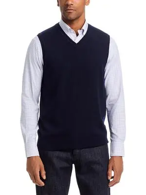 Bloomingdale'S Merino Wool V-neck Vest - Navy