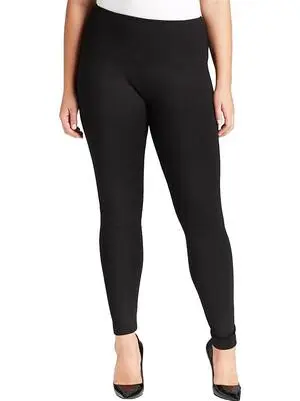 Lyssé Center Seam Ponte Leggings - Black