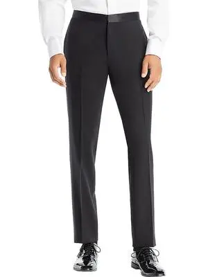 Theory Mayers Slim Fit Tuxedo Pants - Black