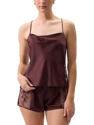 Rya Collection Darling Cowl Neck Cami Top Truffle